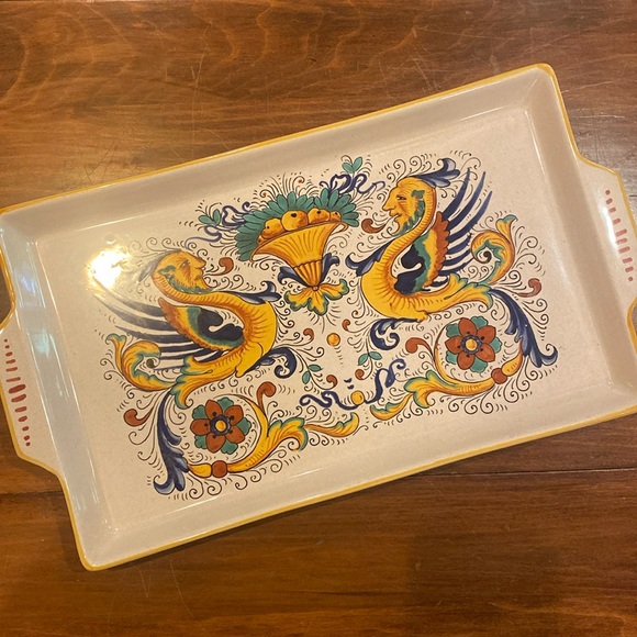 Deruta | Dining | Deruta Platter Tray Raffaellesko Scallop 5 34 X 8 78 ...